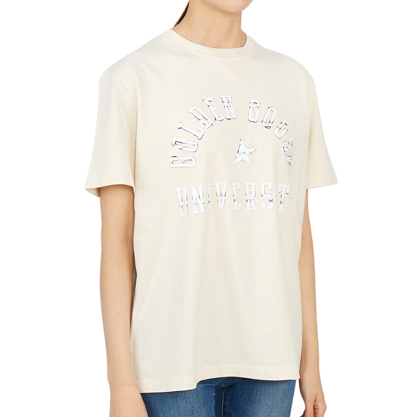 [골든구스] 로고 GWP00999 P000303 10827 여자 반팔티셔츠_GOLDEN GOOSE