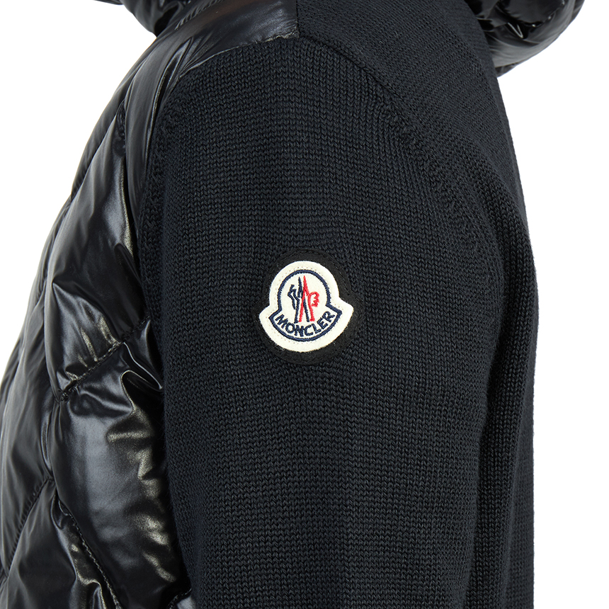 [몽클레어] 로고 패치 9B00024 M1121 999 남자 후드 패딩 집업 가디건_MONCLER